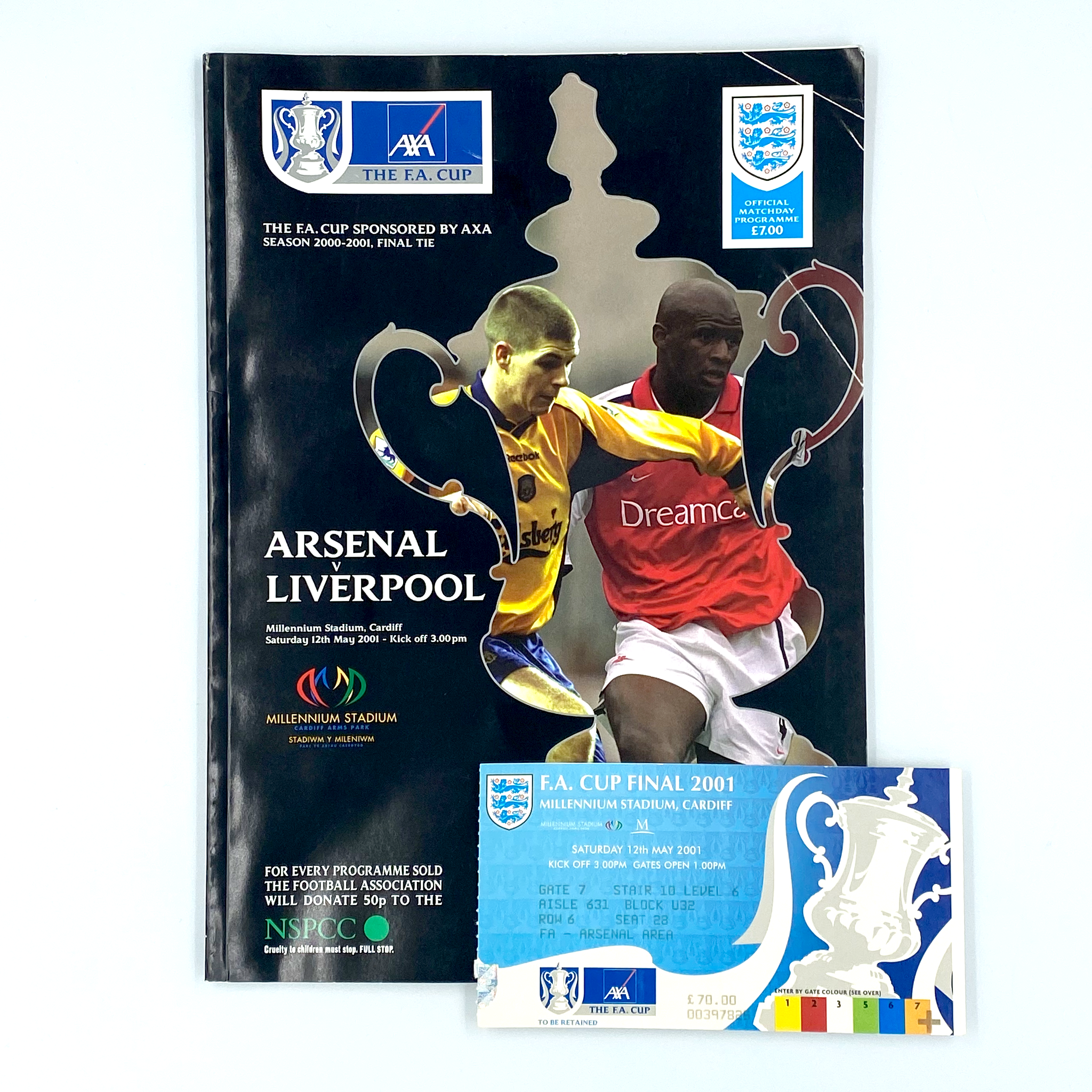2001 FA Cup Final Programme & Ticket | Football Programmes for Sale ...