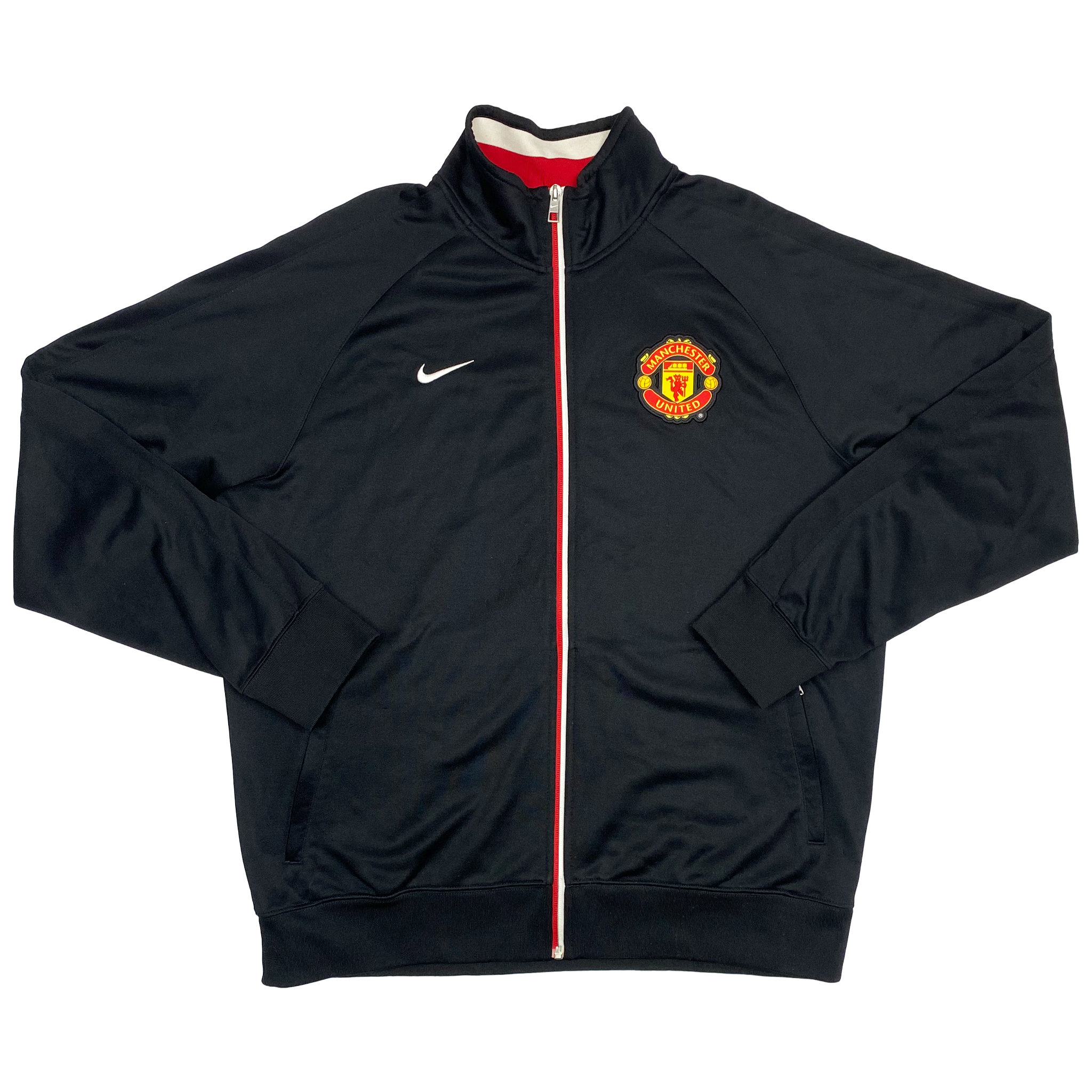 Manchester United Black Track Jacket (2013-14) | Retro Man Utd Jackets ...